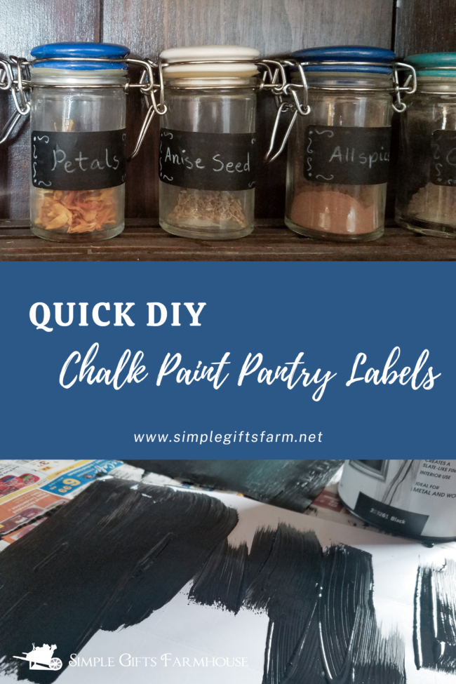 Quick DIY Chalk Paint Pantry Labels – Simple Gifts Farmhouse