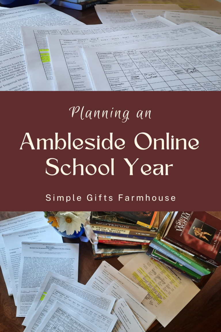 How To: Planning a School Year with Ambleside Online for Multiple Children – Simple Gifts Farmhouse